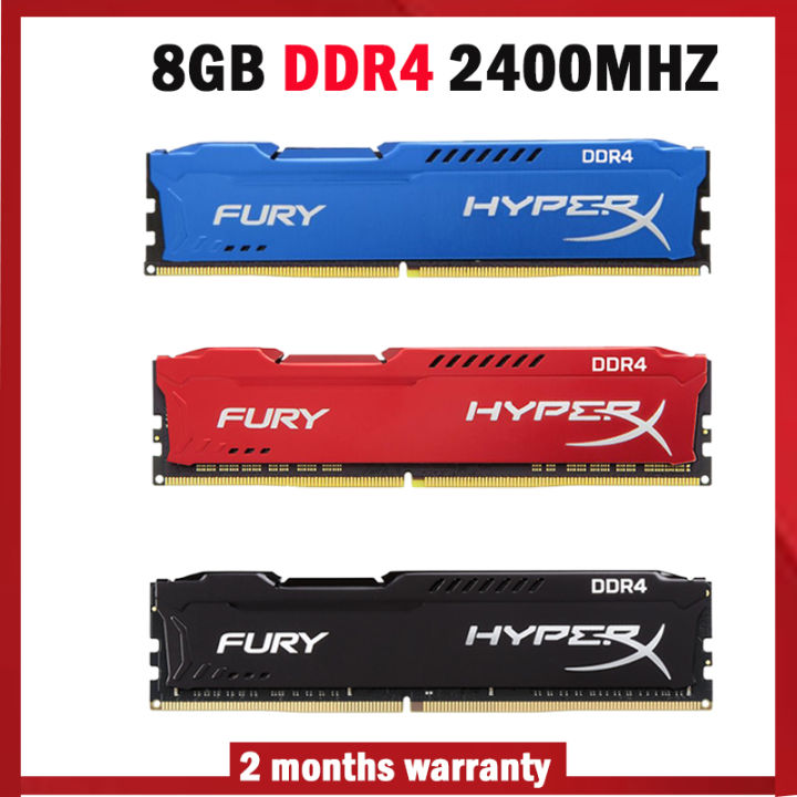 【จัดส่งฟรี】Kingston HyperX FURY DDR4 8GB 2400MHz DIMM หน่วยความจำสำหรับ ...