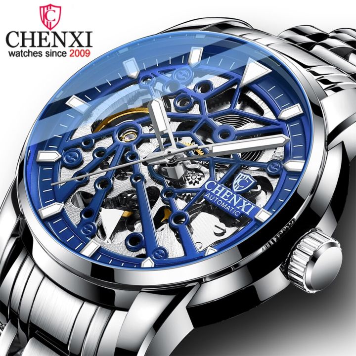 CHENXI Men Watches Automatic Mechanical Watch Tourbillon Sport Clock Full Steel Waterproof ...