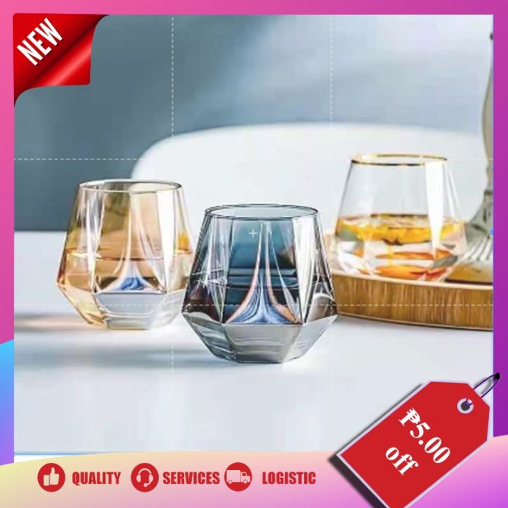 Glassware Milk Cup Series High Quality Drinking Glass Wine Glass Gold ...