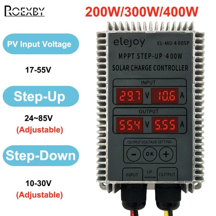 400W Step-up/Step-down MPPT Solar Battery Charge Controller Input 17v ...