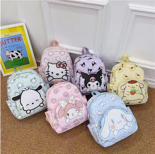 2025 Anime Cartoon Kuromi Cinnamoroll Backpack Boys Girls Cartoon Hello ...