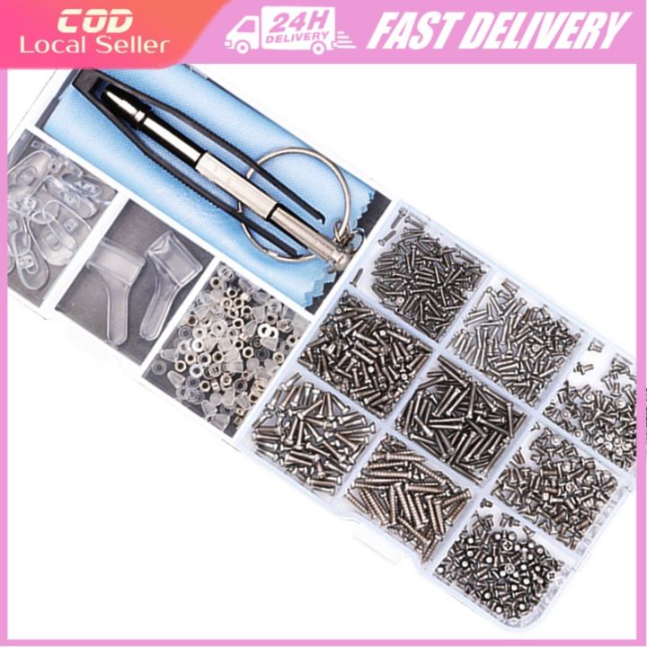 Nuts Nose Pad Optical Repair Tool Eyeglasses Sun Glasses Screws Sets ...