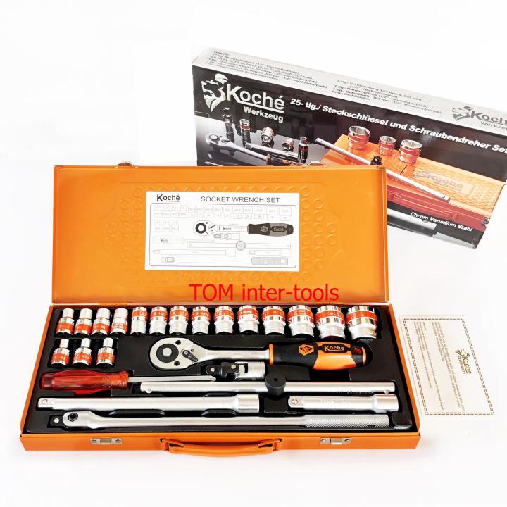 ชุดลูกบล็อก KOCHE 25ชิ้น SOCKET SET 4หุน(1/2) | Lazada.co.th
