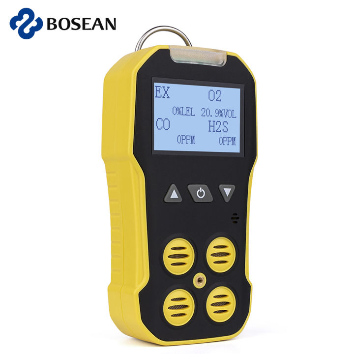 Bosean Multi Gas Detector O2 H2S CO LEL 4 in 1 Gas Meter Oxygen ...
