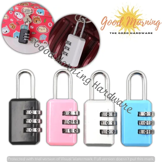 1PCS 3 Digit Resettable Combination Padlock Coded Lock School Gym ...