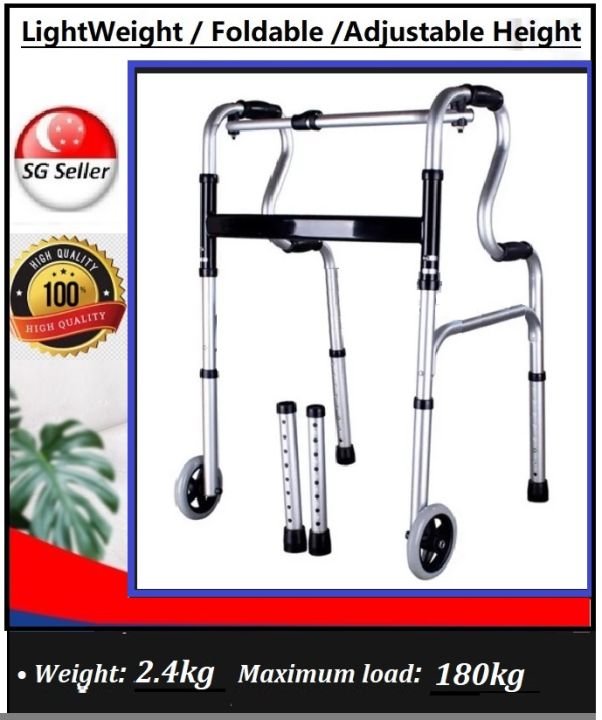 SG Seller Fast Delivery Walking Frame With Wheels, Folding Frames for ...