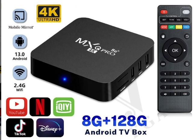 Android tv box MXQ pro 4K -5G tv Box Android 13.0os RAM 8GB ROM 128GB ...