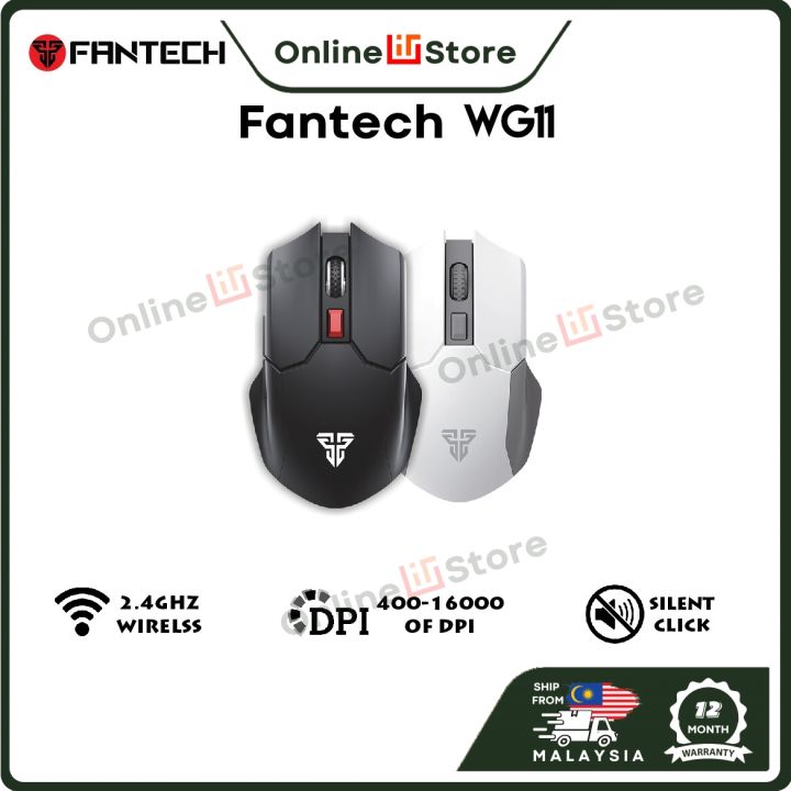 Fantech WG11 Cruiser 2400 DPI Wireless 2.4GHz Pro Silent Gaming Mouse ...