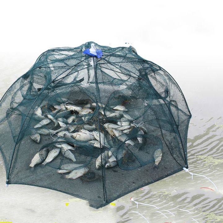 (CIYS1 outdoor)4 20 Holes Fishing Net Folded Portable Hexagon Fish ...
