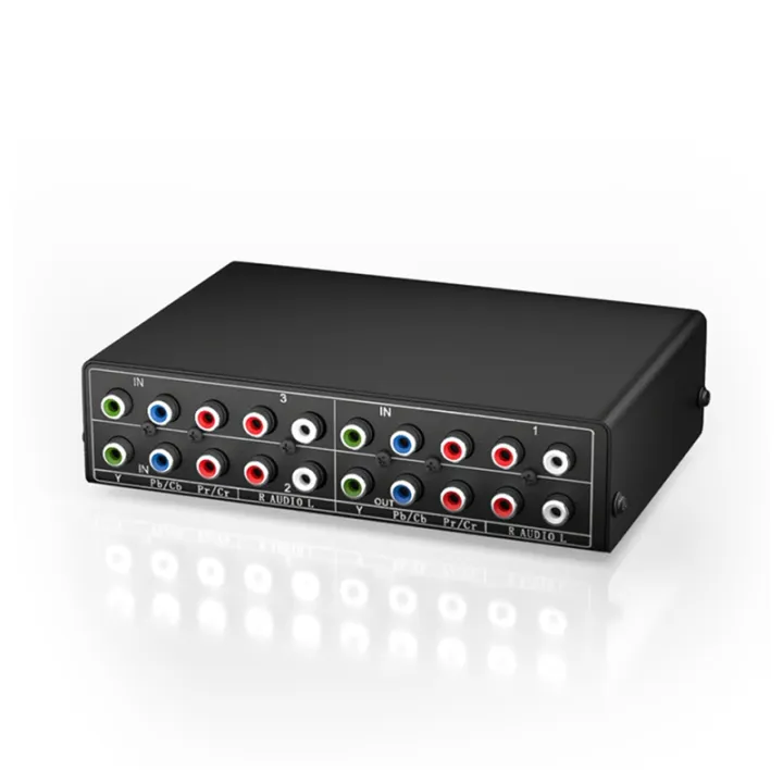 (TENK) 3-Way RGB Component AV Switch Video Audio Selector 3 in 1 Output ...
