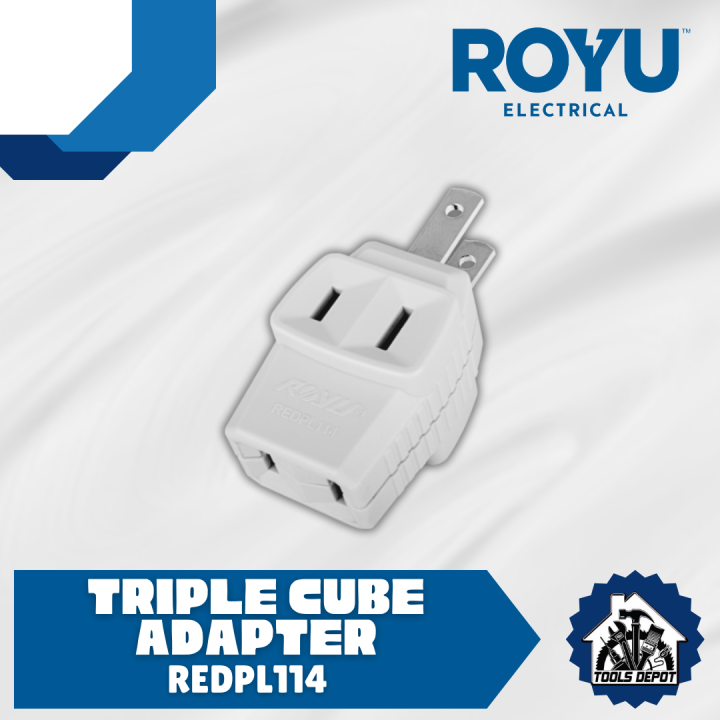 Royu REDPL114 250V 10A Triple Cube Adapter | Lazada PH