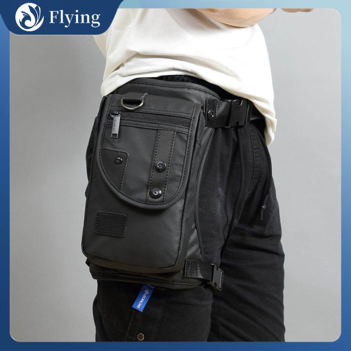 Men Waterproof Oxford Waist Leg Bag Drop Leg Waist Motorcycle Backpack ...