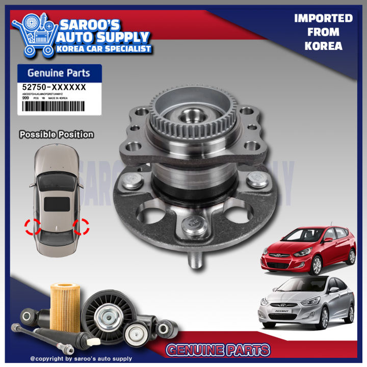 [Rear][Genuine] Wheel Hub Assembly For Hyundai Accent , 2011-2018 ...