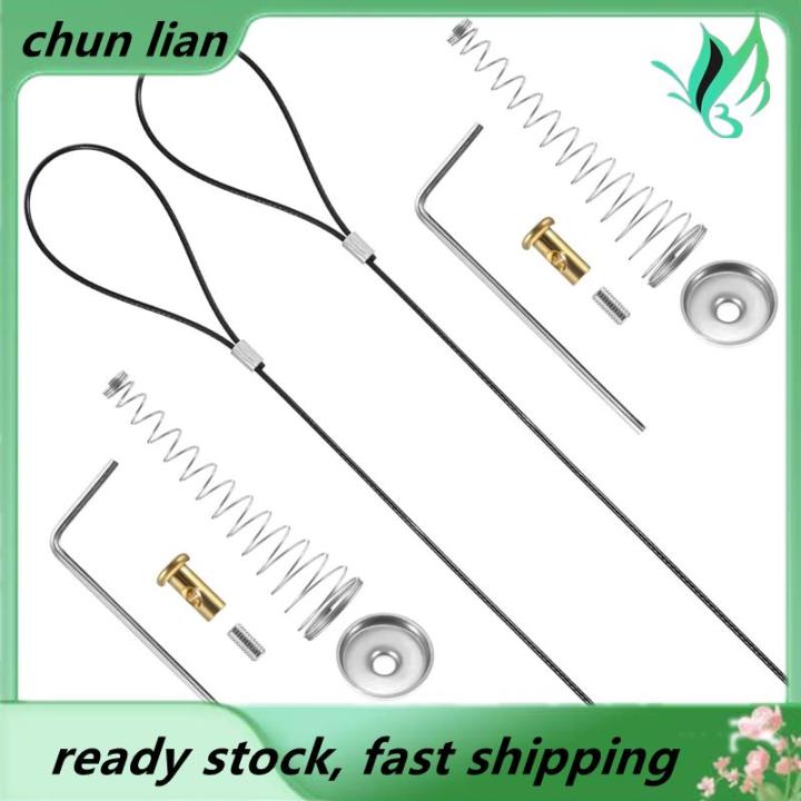 2 Sets Gate Latch Cable Pull String,Adjustable Spring Door Latch Opener ...