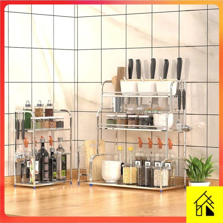 (READY STOCK)2/3 Tier Kitchen Multi-Function Seasoning Spice Sauces ...