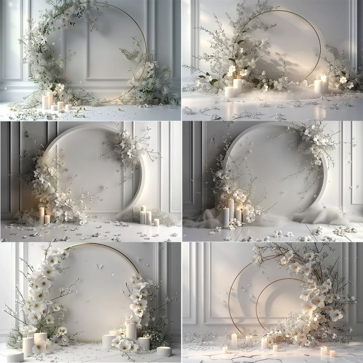5x3ft 7x5ft Wedding Stage Photography Backdrops Aesthetic Luxury Flower ...