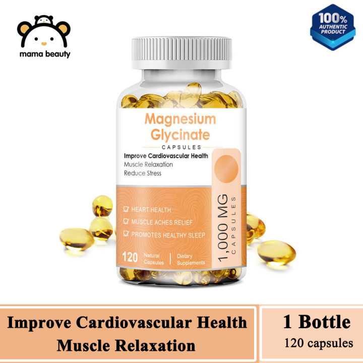 Mama Beauty Magnesium Glycinate Capsule Support Natural Sleep Soft Gel ...