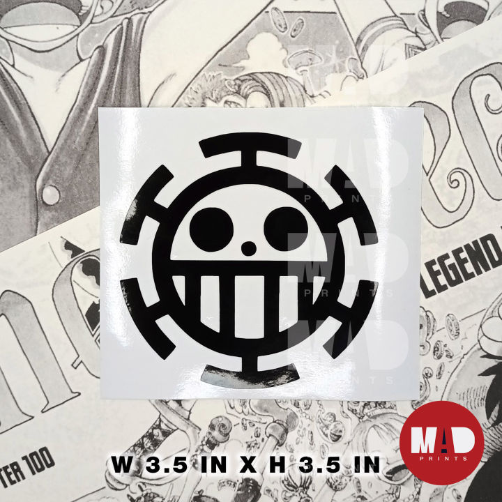ANIME - One Piece - Trafalgar Law Logo Car Vinyl Decal Sticker | Lazada PH