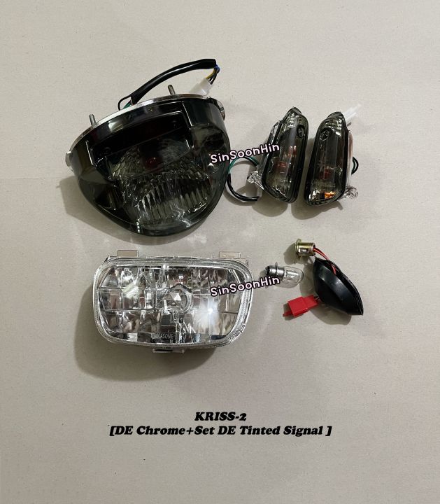 Modenas KRISS-2 KRISS 2 DE CHROME Head Lamp + Front Signal + Tail Lamp ...