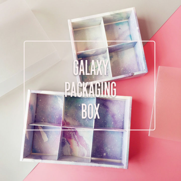 Gift packaging box - mooncake box 4 cavity galaxy mooncake red boxes ...