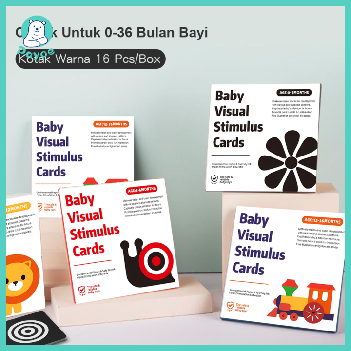 Payoe Infant Visual Stimulus Cards Baby Visual Stimulation Card Toys ...
