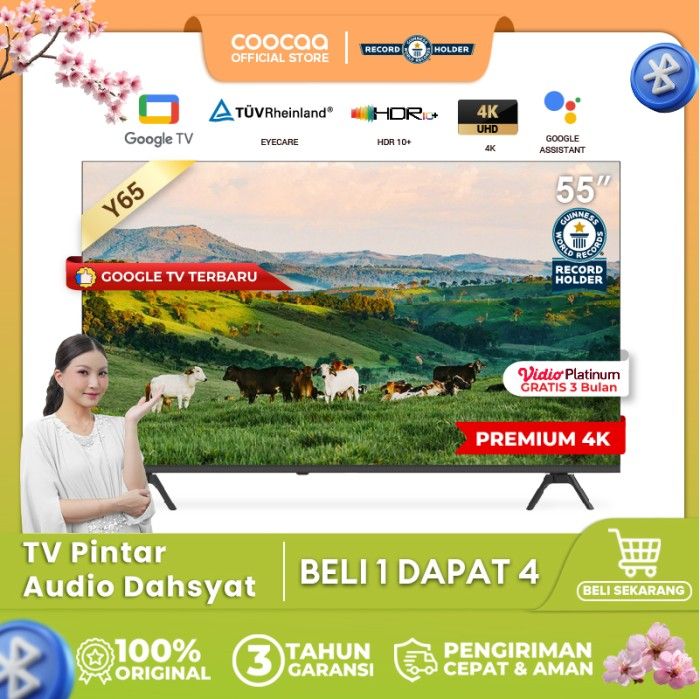 NEW COOCAA 55 inch GOOGLE TV-4K UHD-Dolby Audio (COOCAA 55Y65) | Lazada ...