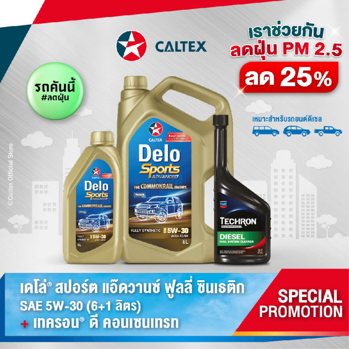 [ลด25%] Caltex Delo Sports Advanced (สังเคราะห์แท้) 5W-30 สำหรับดีเซล ...