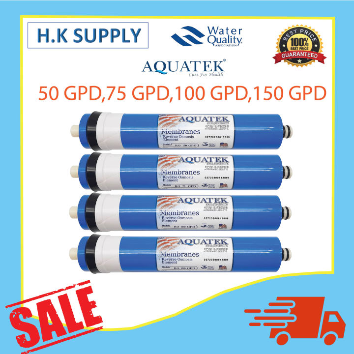 Aquatek ไส้กรองน้ำ เมมเบรน RO Membrane 50 75 85 100 150 200 215 GPD 2012 1812 ไส้กรองเมมเบรน ...