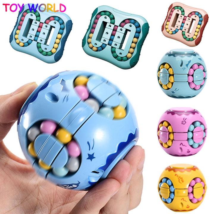 Rotating Magic Bean Intelligence Taint Fingertip Fidge Toy Cube ...