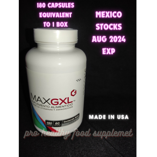 Max GXL 180 capsules (1 big bottle - equivalent to one box) (mexico ...