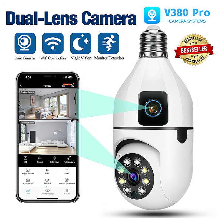 PIPO V380 Pro CCTV Camera 1080P Indoor HD Wireless Intelligent Night ...