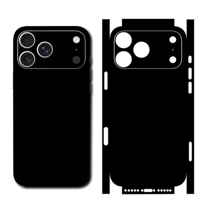 For iPhone 16 17 Pro Max Ice Surface Colorful Film Wrap Skin Phone Back ...