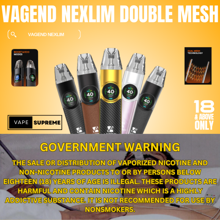 VAGEND NeXLIM Refillable Pod Kit – Compact, Leak-Resistant, Mesh Coil ...