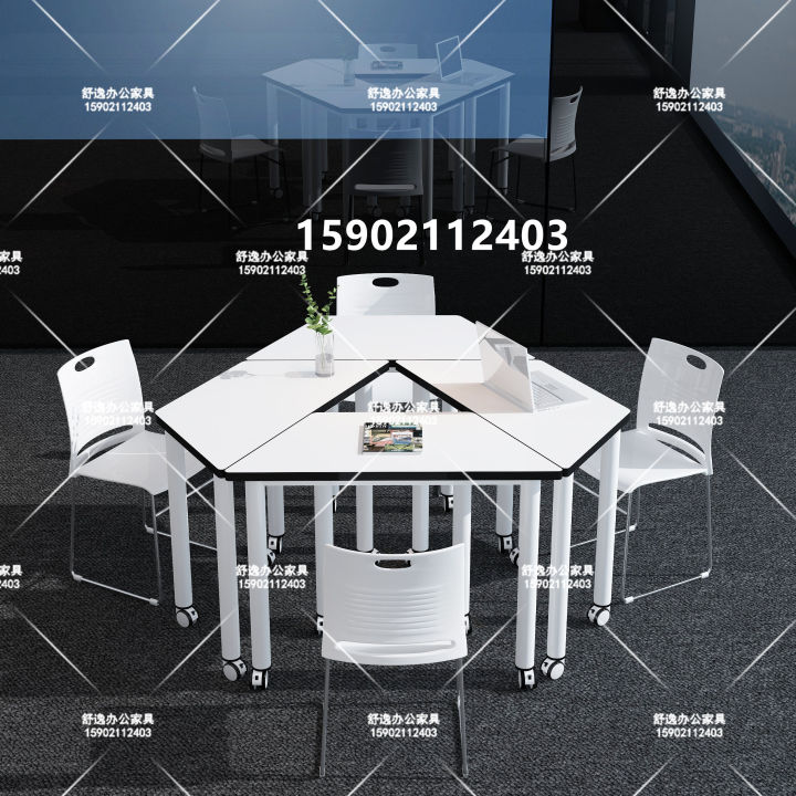 Hexagonal table training class programming mobile table combination ...