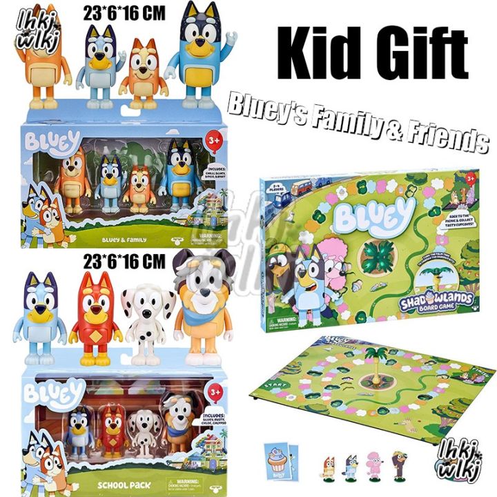 NEW ARRIVAL 8Pcs Bluey Playtime Toys Anime Joint Movable Action Figure ...