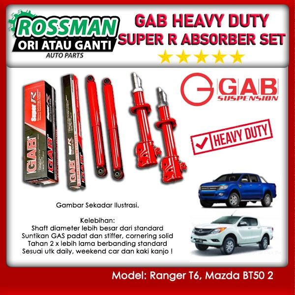 Ford Ranger T6, Mazda BT50 2 GAB Heavy Duty Super R Absorber Set | Lazada