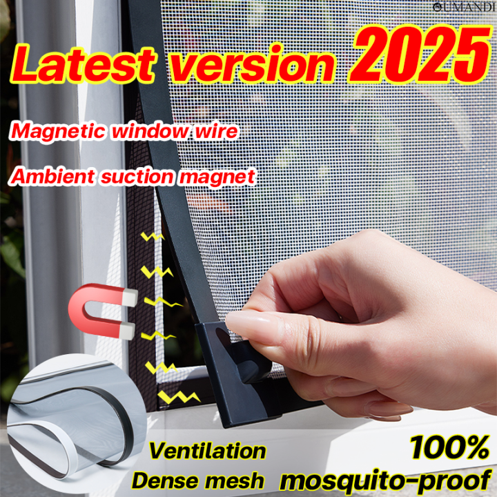 DIY magnetic screen window with frame door curtain, self-adhesive ...