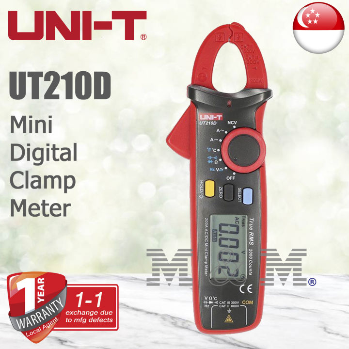 UNI-T UT210D UT210E Digital Mini Clamp Meter Auto Range VFC Capacitance ...