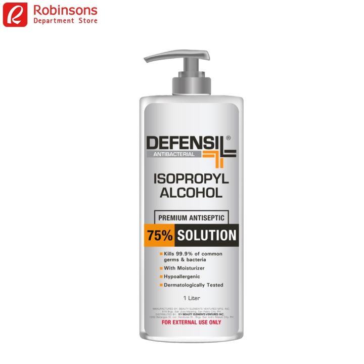 Defensil Antibacterial Isopropyl Alcohol 75 Solution 1L (Pump) | Lazada PH