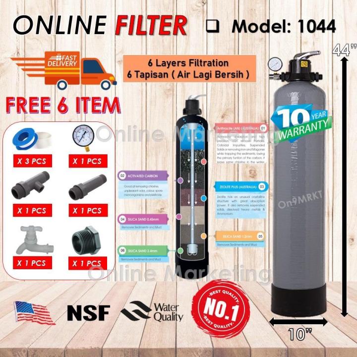 WATERMAN FRB 10 X 44 OUTDOOR SAND WATER FILTER - GREY COLOR ( 6 LAYER ...