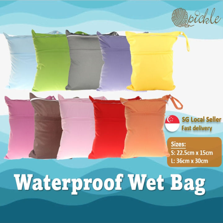 (3 Sizes) Wet bag diaper bag nappy bag / waterproof wet bag / stroller ...