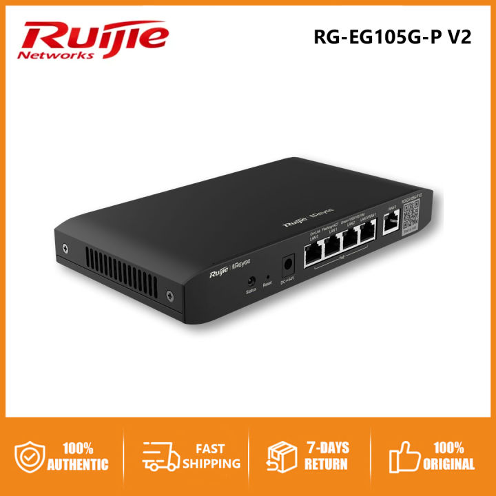 Original Ruijie RG-EG105G-P V2 5-Port Gigabit Cloud Managed PoE Router ...