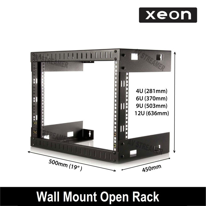 6U / 9U/ 12U Wall Mount Open Server Rack (4 post open frame rack) | Lazada