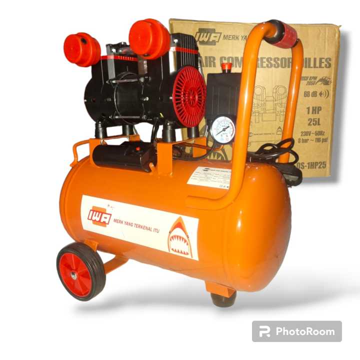 IWA Mesin Kompresor Compressor Angin Silent Oilless Compressor Oilles ...