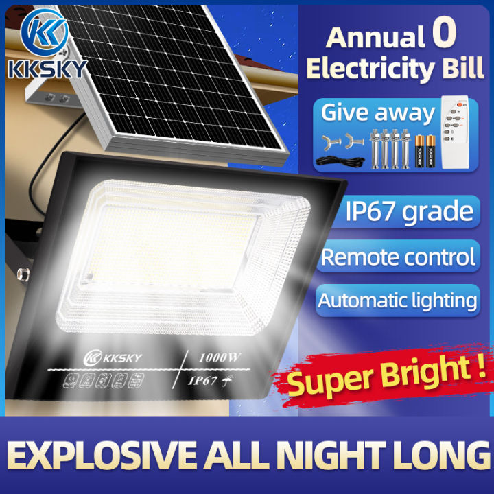 KKSKY 500W Solar Led Lights Promo Sale Outdoor Flood Light Street Panel ...