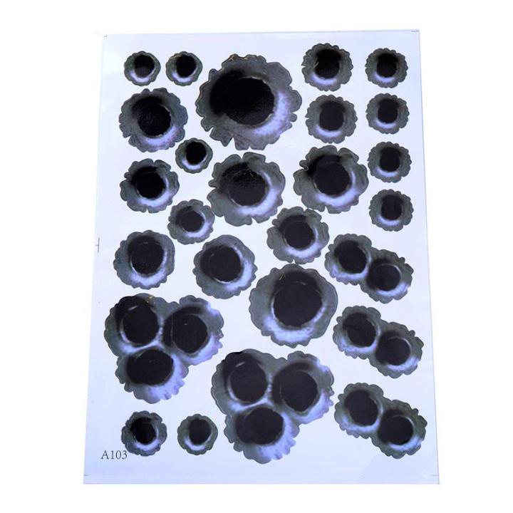 MO Car Stickers 3D Bullet Hole Waterproof Funny Decal Car-covers ...