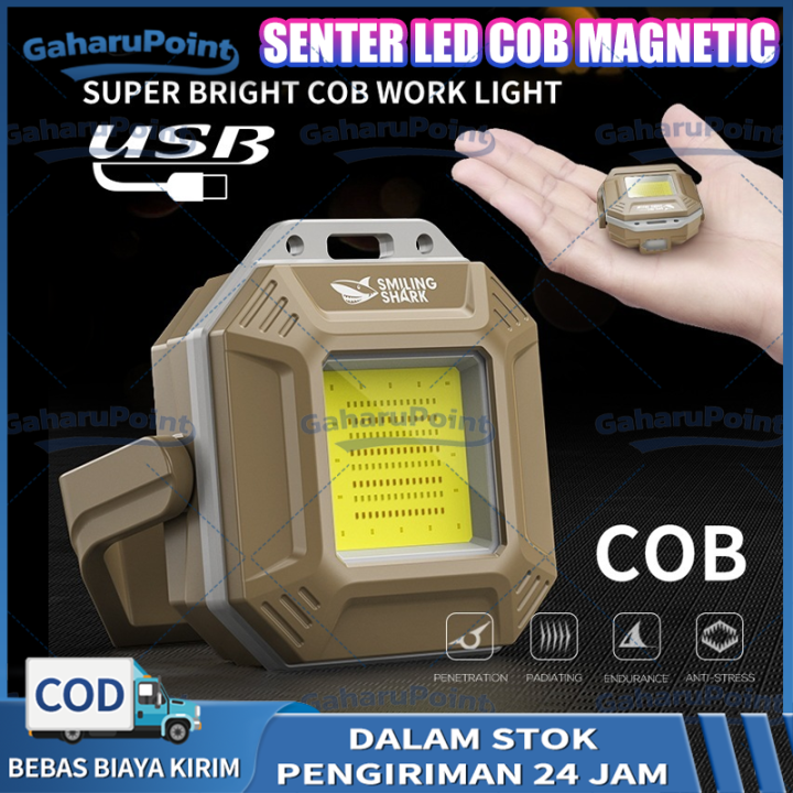 SENTER LED COB 2399-B MAGNETIC / SENTER LED MINI RECHARGEABLE/Senter ...