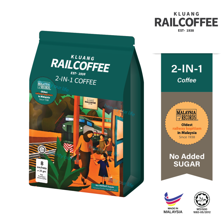 MR MAJU Original 2-in-1 Kluang Rail Coffee 200gm Serbuk Kopi KluangRail ...