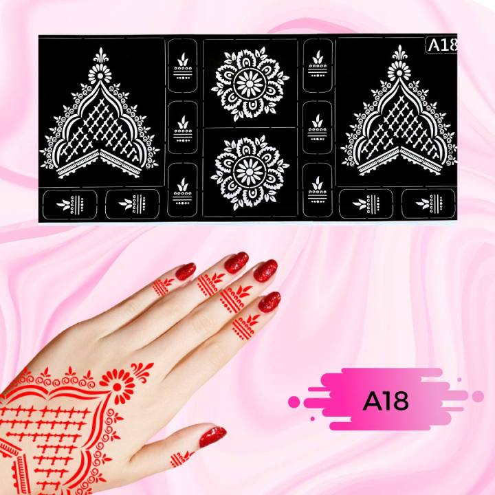 STENCIL HENNA / STICKER HENNA VIRAL MURAH (READY STOCK) A18 | Lazada