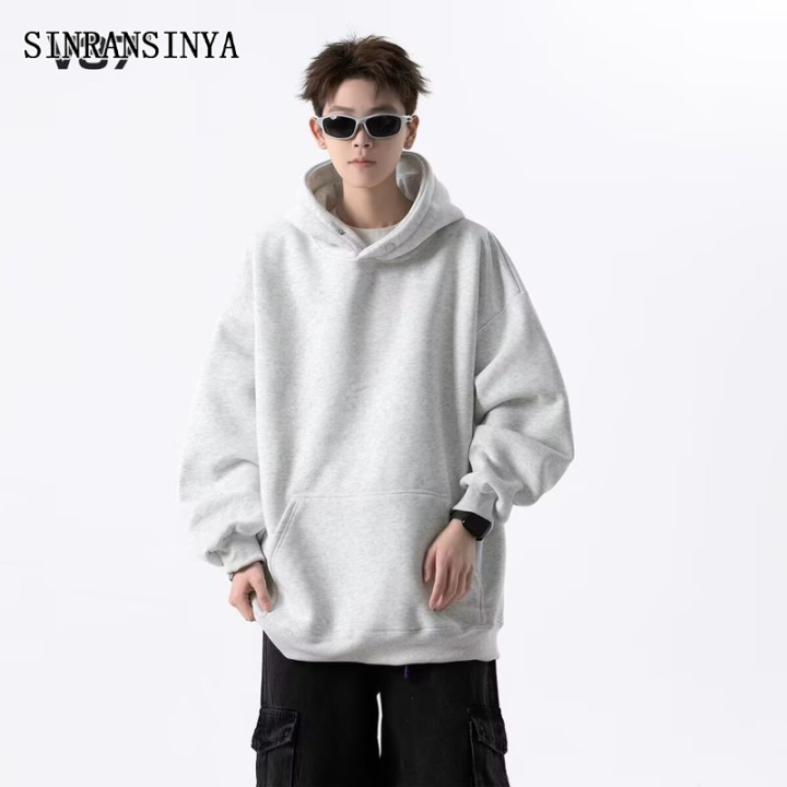 SINRANSINYA丨ชุดลำลองลำลองสไตล์ฮาราจูกุย้อนยุคเสื้อกันหนาวมีฮู้ดสั้นของ ...